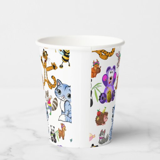 Cartoon Pattern Paper Cups | Zazzle