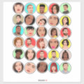 cartoon peoples faces Mixed races art collage Sticker | Zazzle