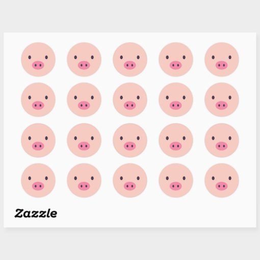 Cartoon Pig Stickers | Zazzle