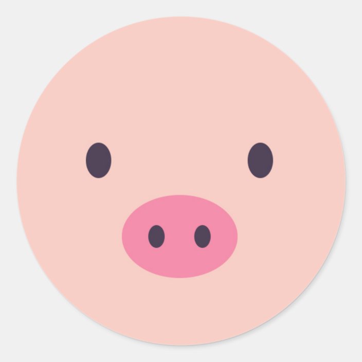 Cartoon Pig Stickers | Zazzle.com