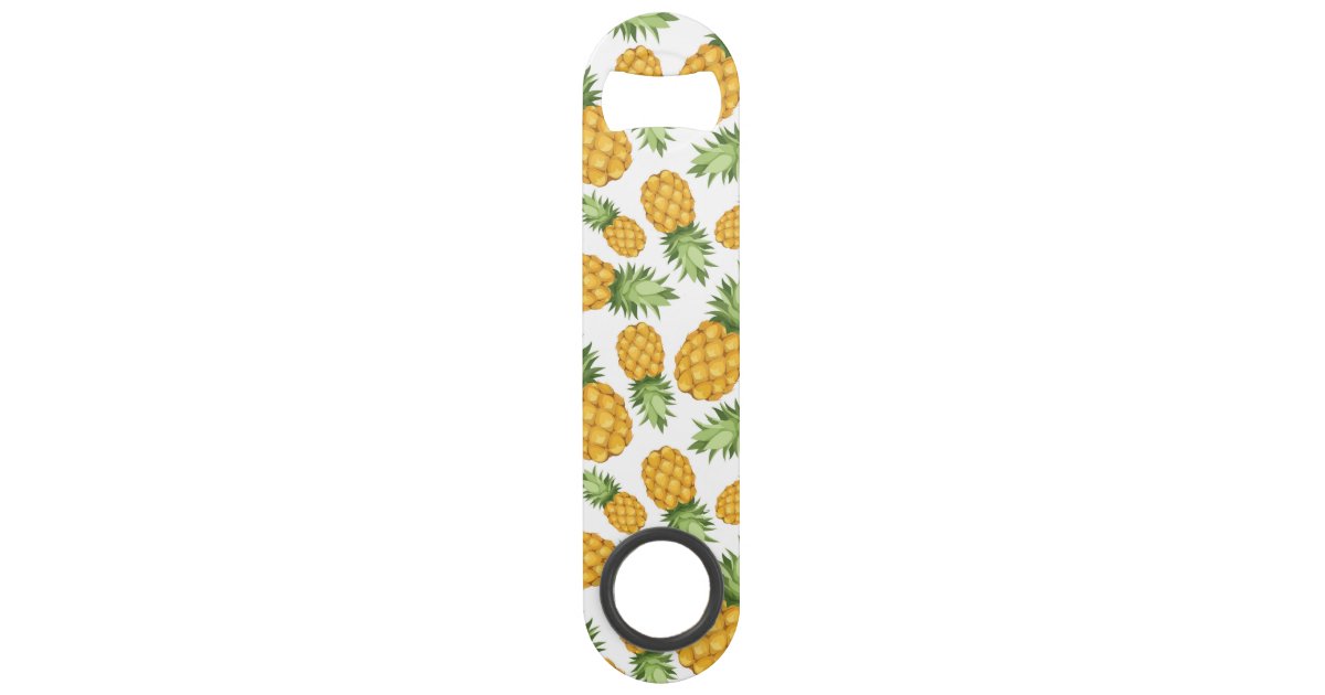 Cartoon Pineapple Pattern Bar Key | Zazzle