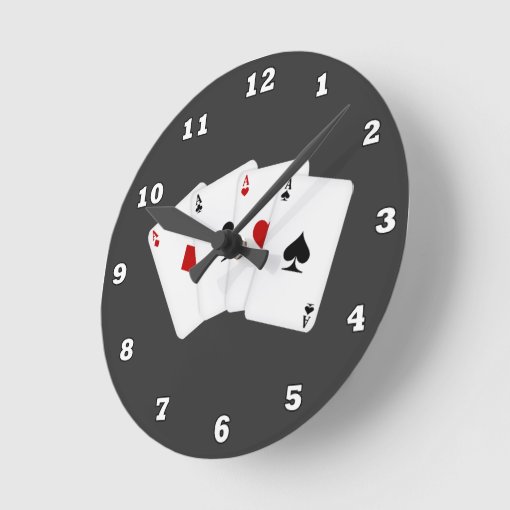 Cartoon Playing Cards wall clock | Zazzle