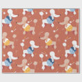 Cartoon poodle seamless pattern wrapping paper | Zazzle