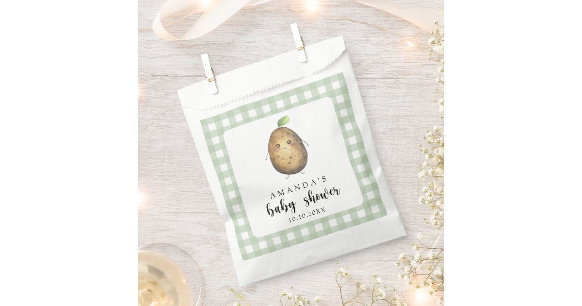 Cartoon Potato Baby Shower Favor Bag | Zazzle
