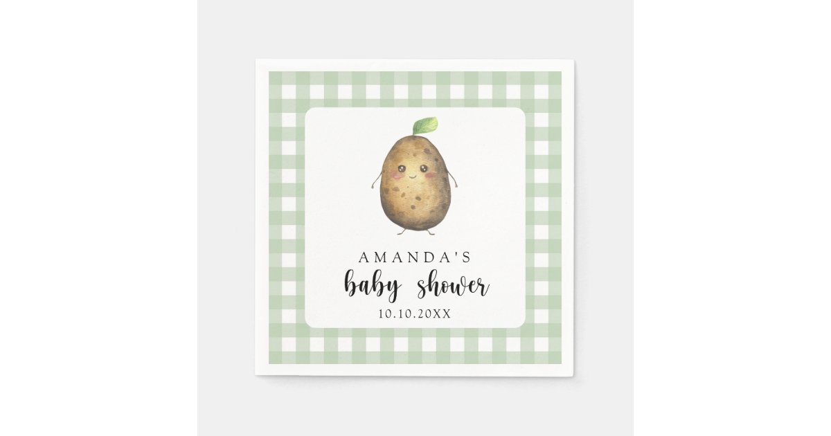 Cartoon Potato Baby Shower Napkins | Zazzle