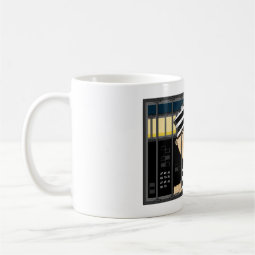 Cartoon Prisoner in Jail Cell Coffee Mug | Zazzle