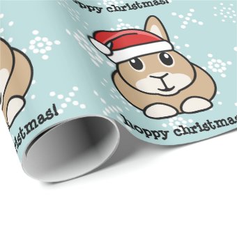 Cartoon Rabbit Christmas Wrapping Paper | Zazzle