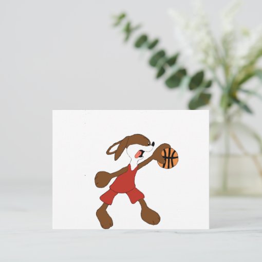 Cartoon Rabbit Michael Jordan Fan Postcard | Zazzle