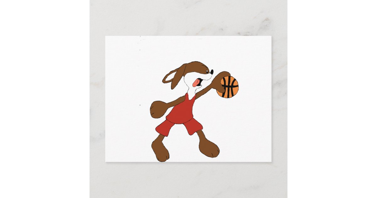 Cartoon Rabbit Michael Jordan Fan Postcard | Zazzle