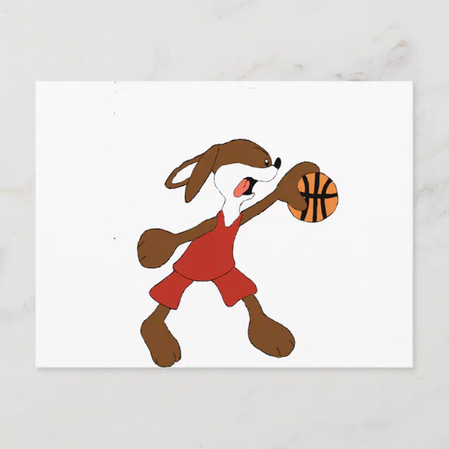 Cartoon Rabbit Michael Jordan Fan Postcard | Zazzle