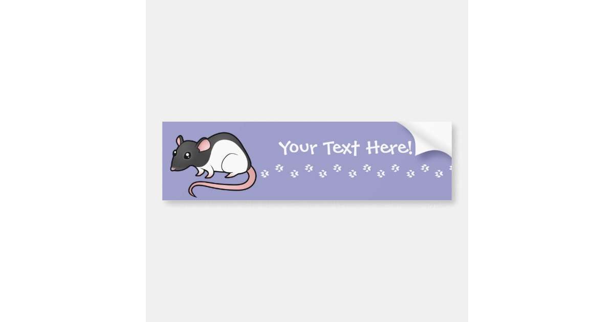 Cartoon Rat Bumper Sticker | Zazzle