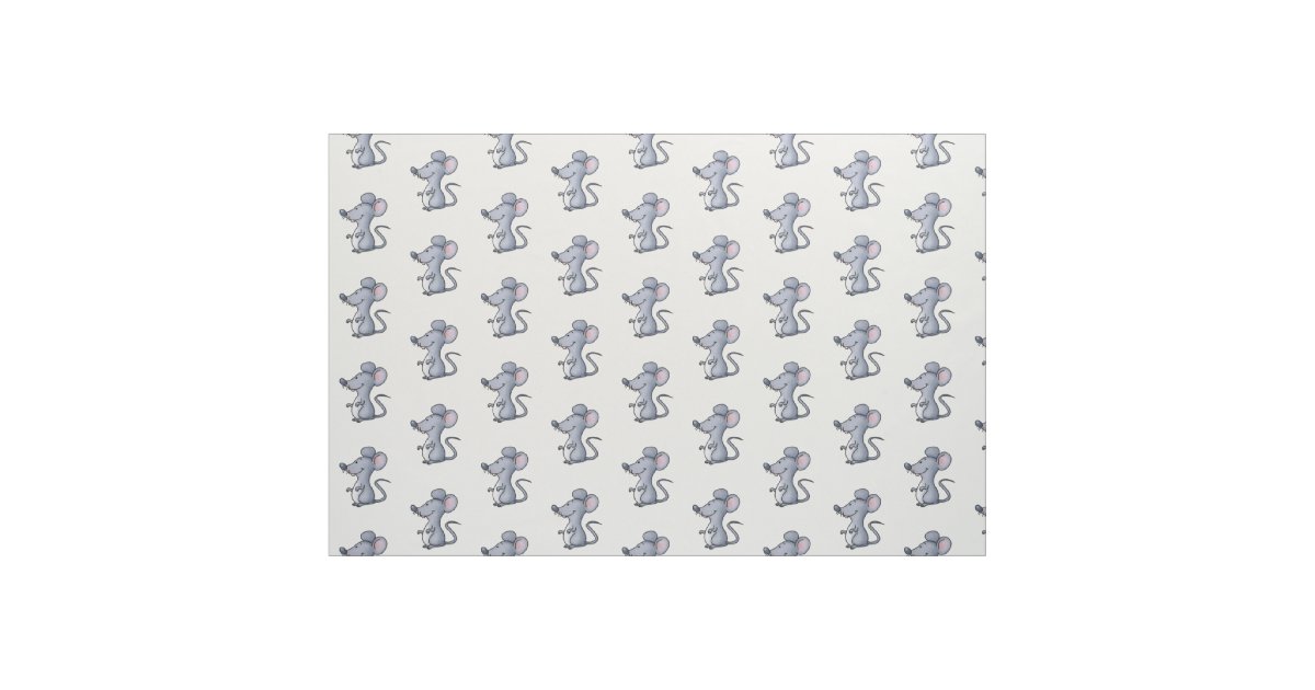 Cartoon Rat Fabric | Zazzle