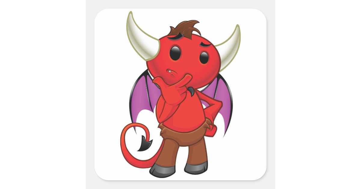 Cartoon Red Devil Stickers | Zazzle