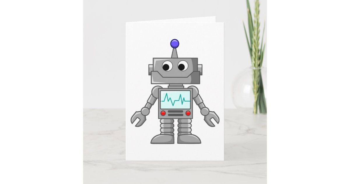 cartoon robot card | Zazzle