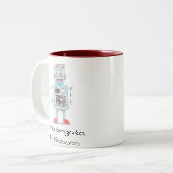 cartoon-robot, Domo arigato, Mr. Roboto Two-Tone Coffee Mug | Zazzle