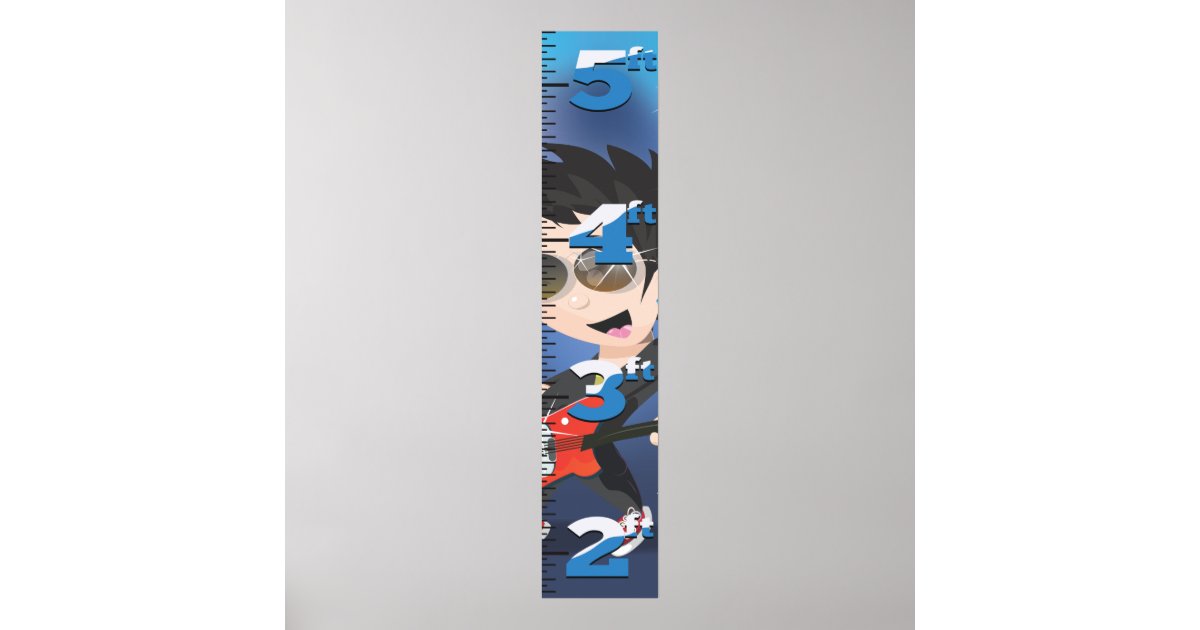 Cartoon Rock Star Growth chart. Poster | Zazzle
