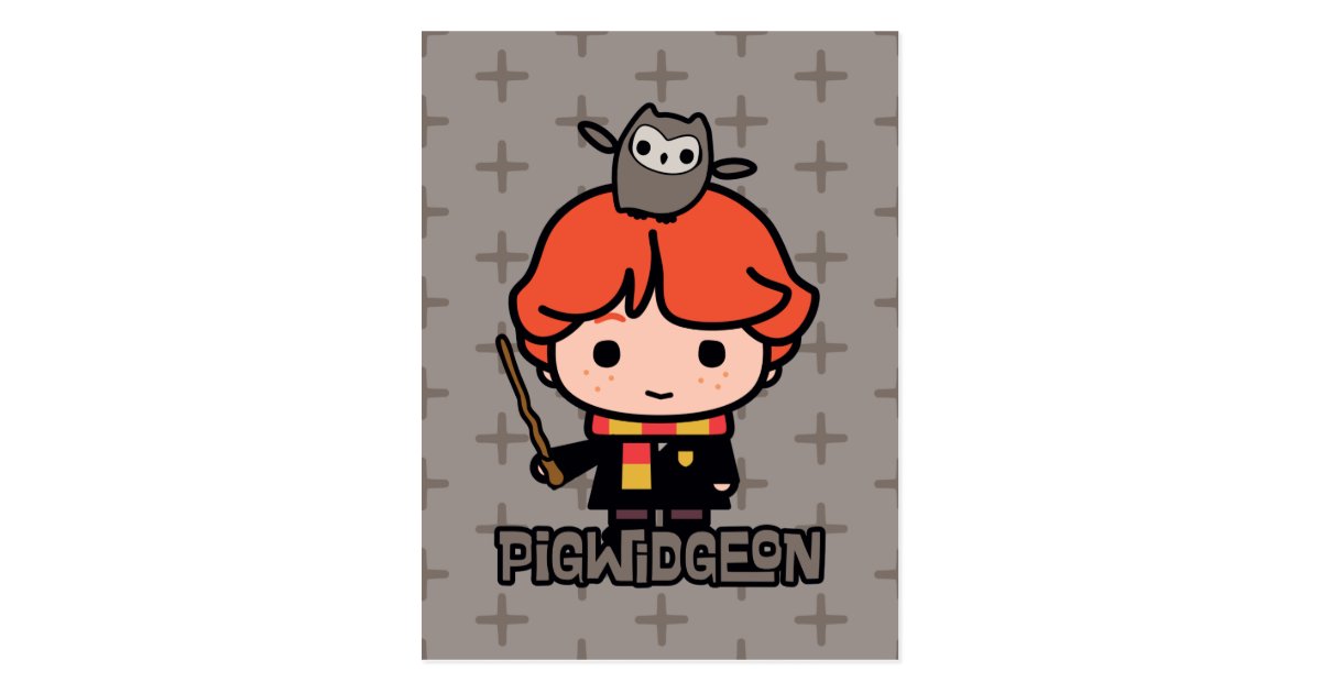 Cartoon Ron Weasley and Pigwidgeon Postcard | Zazzle.com