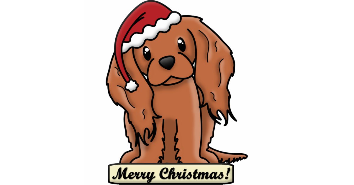 Cartoon Ruby Cavalier Christmas Ornament | Zazzle