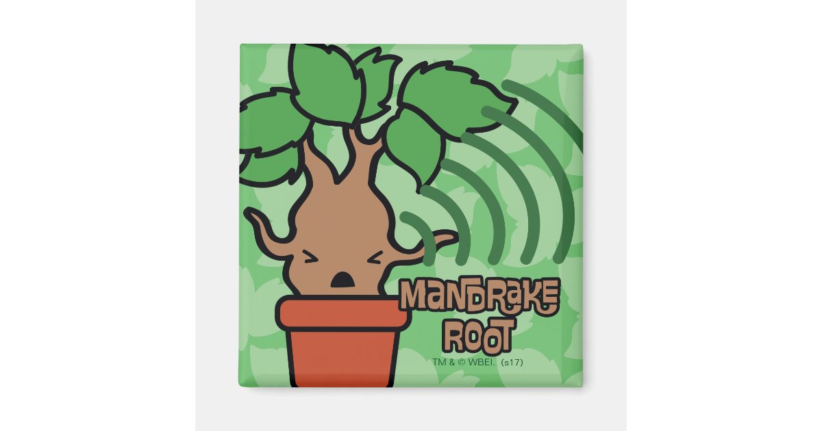 Cartoon Screaming Mandrake Character Art Magnet | Zazzle