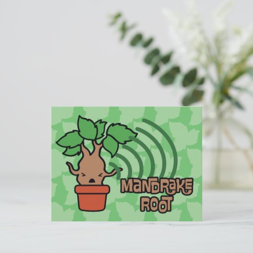 Cartoon Screaming Mandrake Character Art Postcard | Zazzle