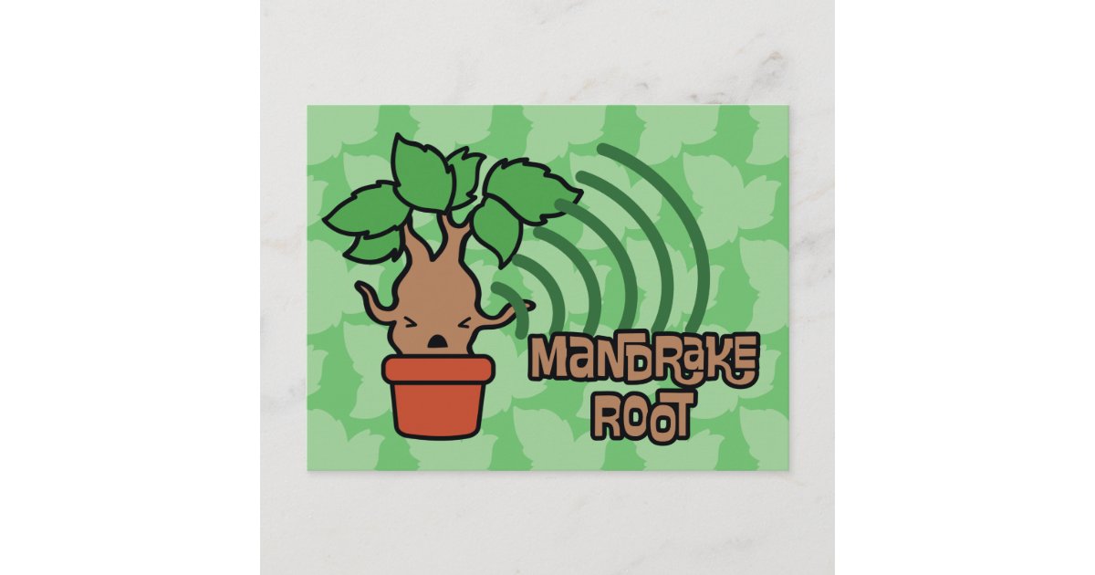 Cartoon Screaming Mandrake Character Art Postcard | Zazzle