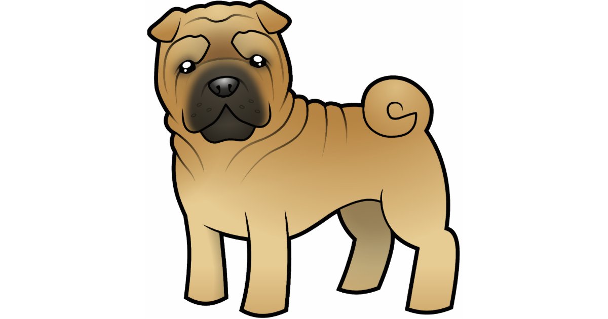 Cartoon Shar Pei Statuette | Zazzle