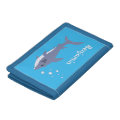 Cartoon Shark Kid Blue Wallet | Zazzle