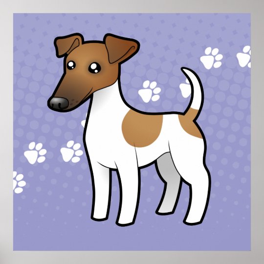 Cartoon Smooth Fox Terrier Poster | Zazzle.com