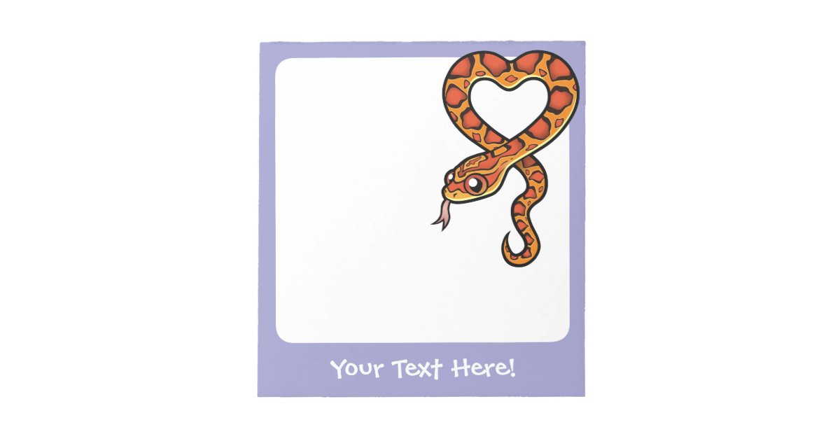 Cartoon Snake Notepad | Zazzle