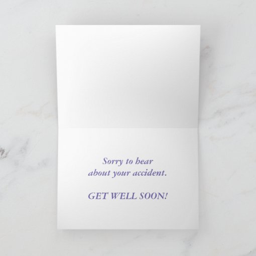 Cartoon - sorry about your accident. card | Zazzle