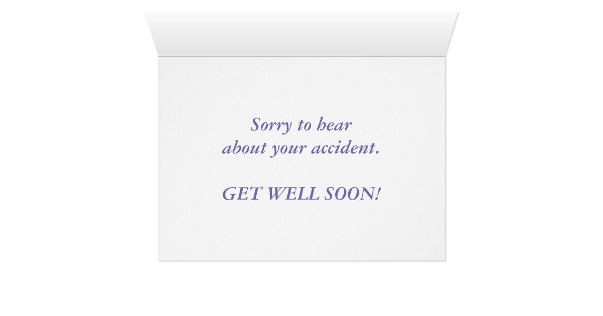 Cartoon - sorry about your accident. card | Zazzle.com