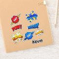 Cartoon Sound and Action Bubble Set Sticker | Zazzle