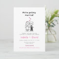 Cartoon Stick Figure couple wedding Invitation | Zazzle
