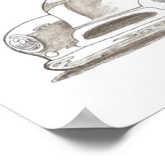 Cartoon Street Rod Posters | Zazzle