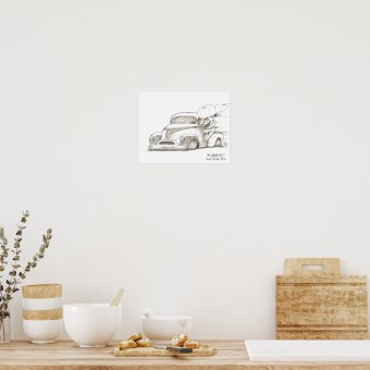 Cartoon Street Rod Posters | Zazzle