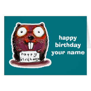 Beaver Birthday Cards - Greeting & Photo Cards | Zazzle