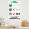 Cartoon style How to wear a mask poster | Zazzle