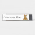 Cartoon Teddy Bear Desk Name Plate | Zazzle