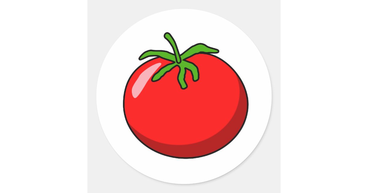 Cartoon Tomato Sticker | Zazzle.com