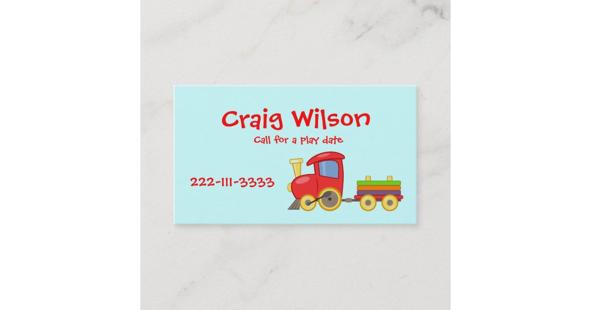 Cartoon Train Calling Card | Zazzle