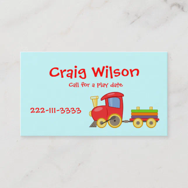 Cartoon Train Calling Card | Zazzle