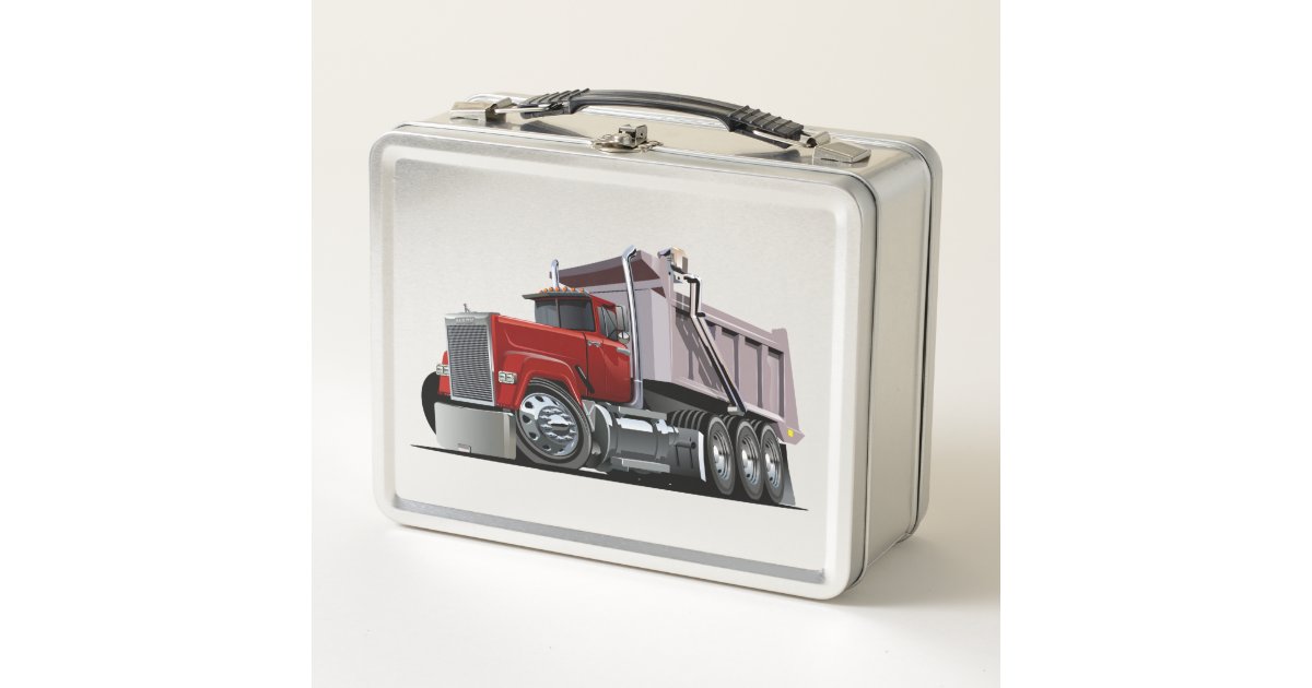 Cartoon truck metal lunch box | Zazzle
