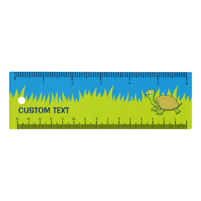 Cartoon Turtle 6 inch Ruler | Zazzle