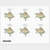 Cartoon turtle and snail Whee! Fun sticker gifts. | Zazzle
