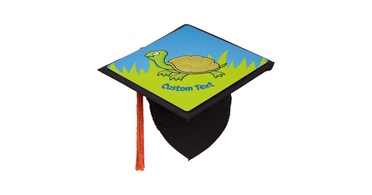 Cartoon Turtle Graduation Cap Topper | Zazzle