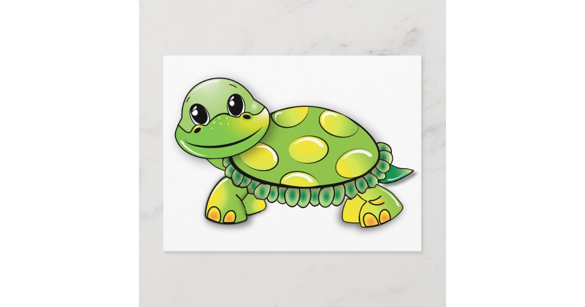 CARTOON TURTLE POSTCARD | Zazzle