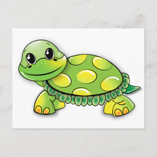 CARTOON TURTLE POSTCARD | Zazzle