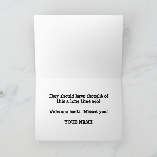 Cartoon Welcome Back to Work Funny Co-worker humor Card | Zazzle