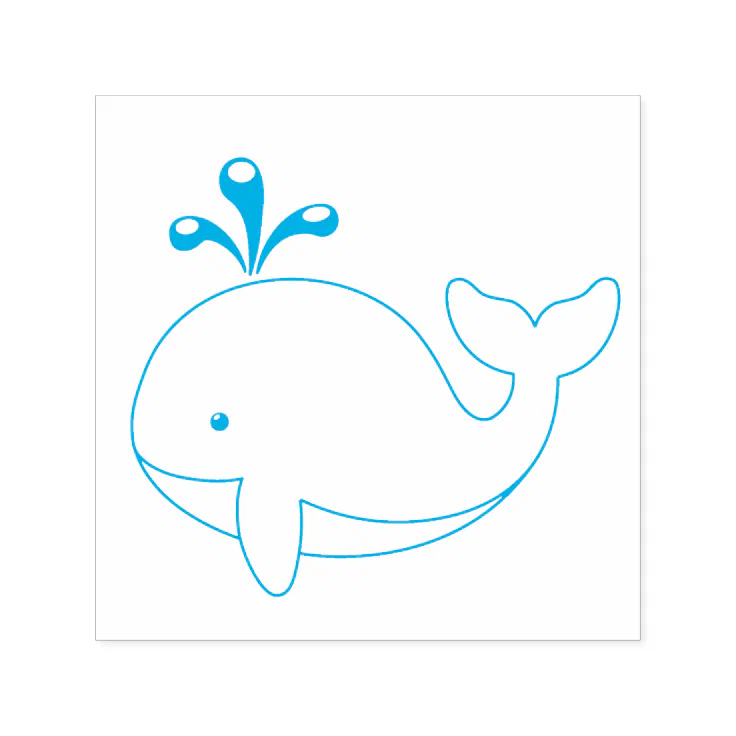 Cartoon Whale Self-inking Stamp | Zazzle