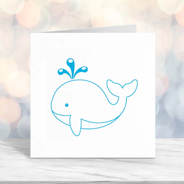 Cartoon Whale Self-inking Stamp | Zazzle